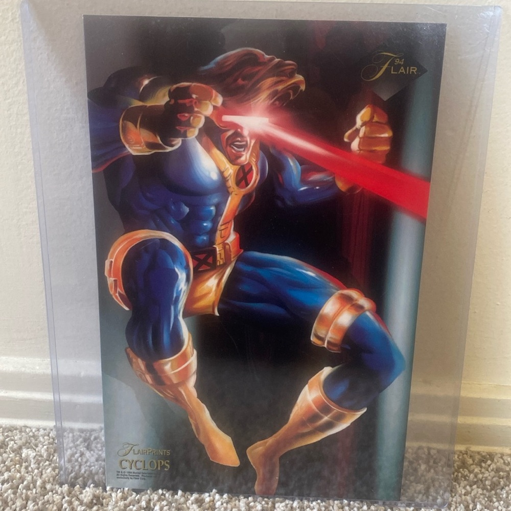 1994 Flair Prints "Cyclops" Marvel Comic Jumbo Card - Gem